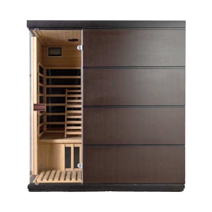 Heatwave Sirona 4-Person Hemlock Infrared Sauna with 8 Carbon Heaters | Wayfair